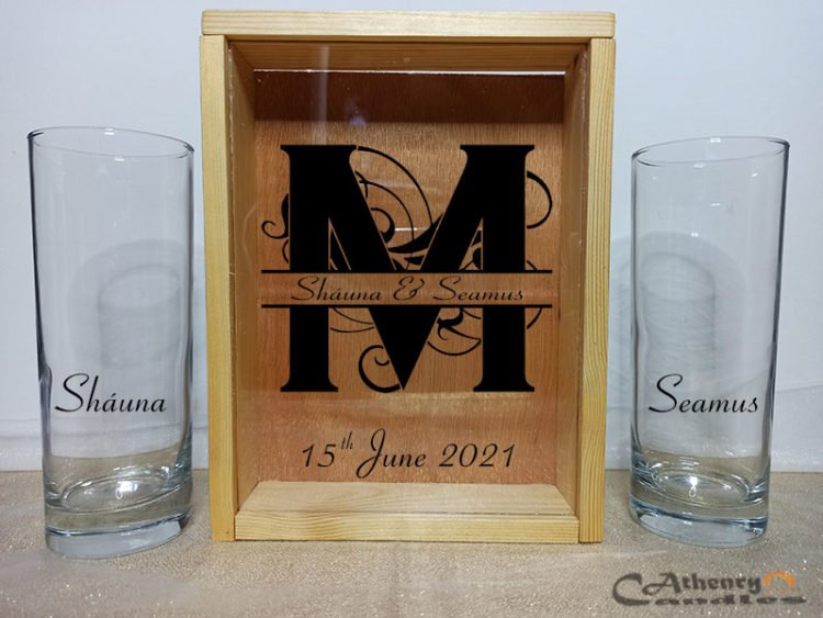 Big Monogram Rustic Wood Wedding Sand Ceremony Set | Personalised Sand ...